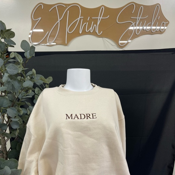 Sweaters | Madre Front Chest Embroidery Design | Poshmark